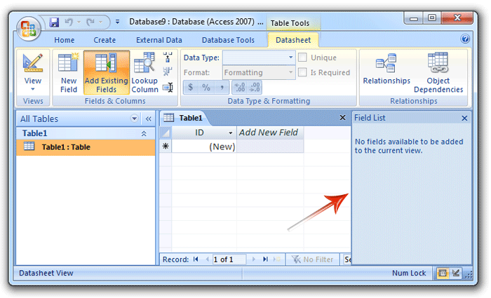 Where Is Field List In Microsoft Access 2007 2010 2013 2016 2019 And 365